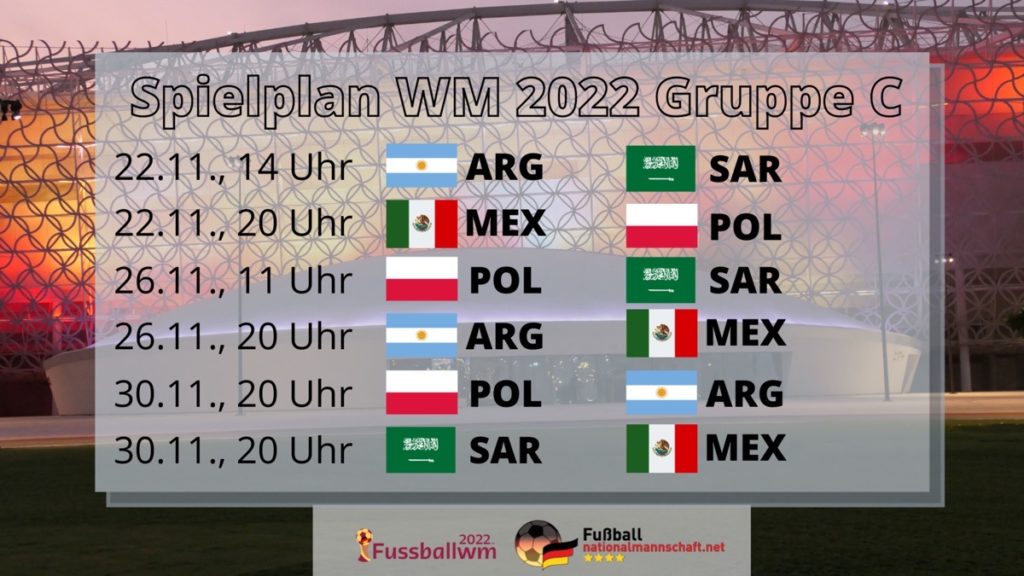 Wm 2022 Gruppe C Spielplan And Tabelle Mit Argentinien And Mexiko Die